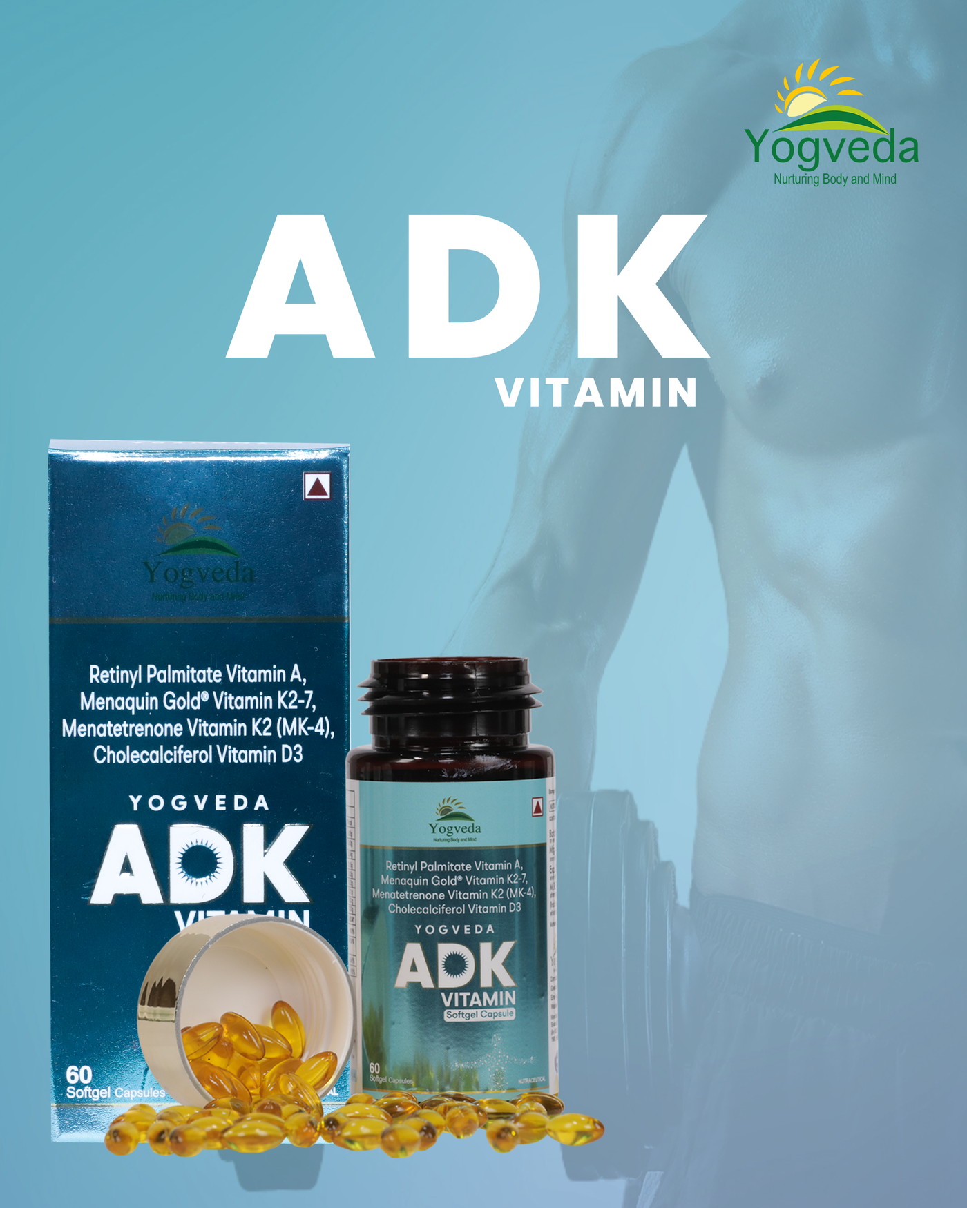 Best ADK Supplement For Multivitamins | Vitamin ADK (Softgel Capsule ...