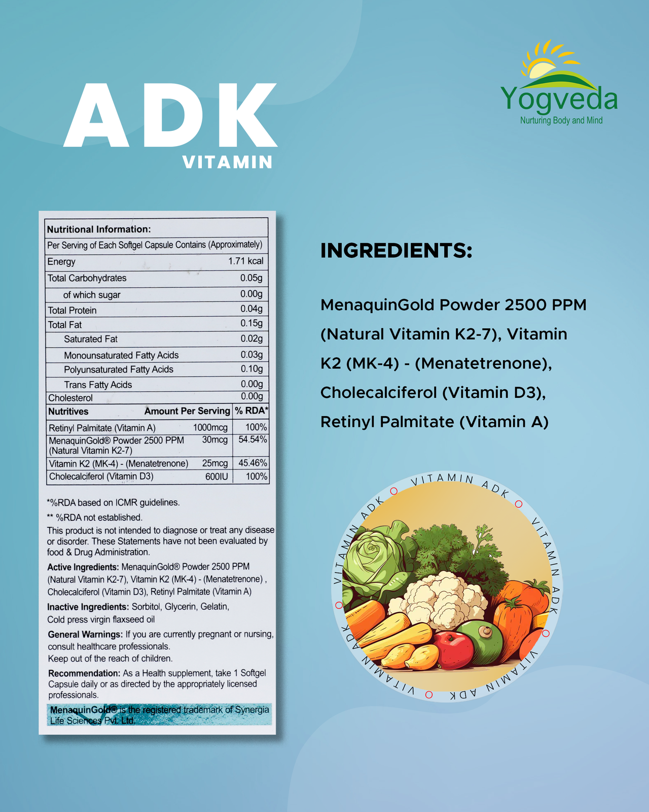 Best ADK Supplement For Multivitamins | Vitamin ADK (Softgel Capsule ...
